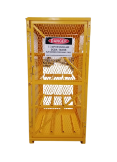 SCBA Tank Storage Cabinet | Heavy-Duty Rack Cage For SCBA Cylinders